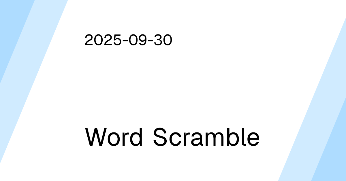 Word Scramble | CPE Guide
