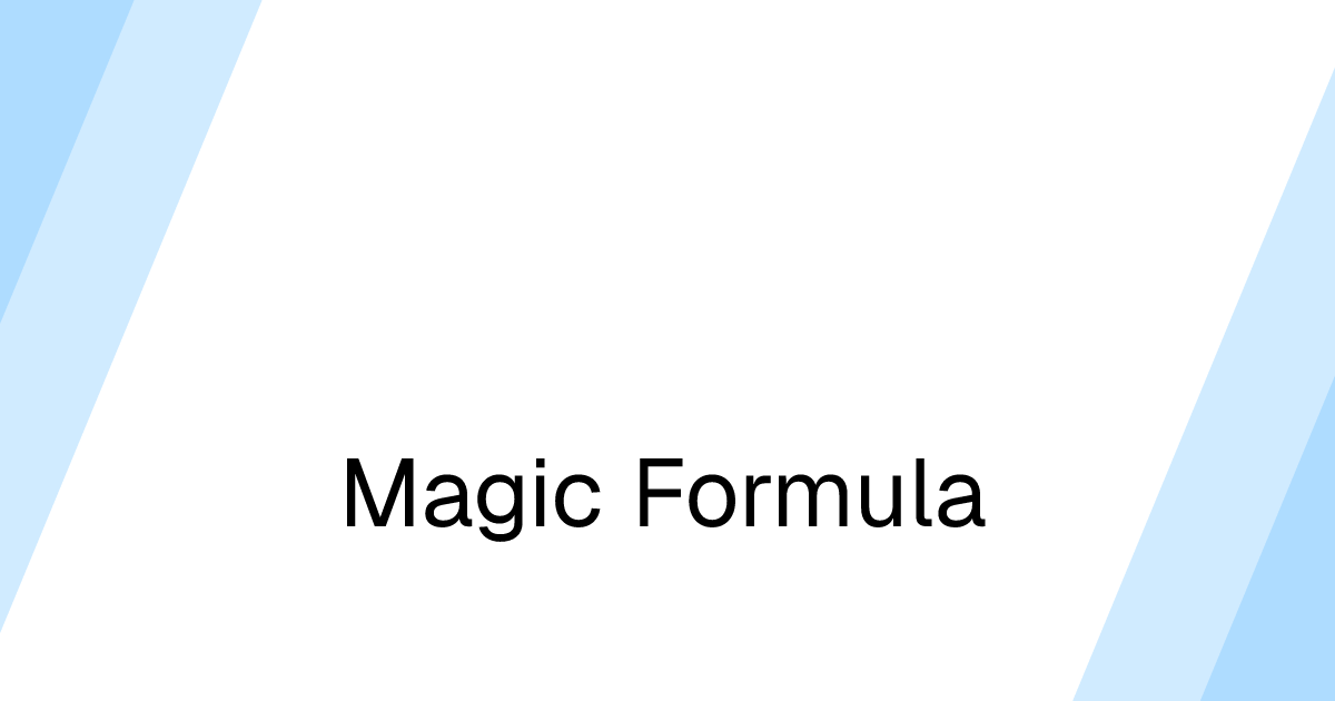 Magic Formula | CPE Guide